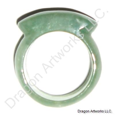 Symbol of Love Green Jade Ring